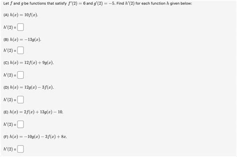 Solved Let F And G Be Functions That Satisfy F And Chegg