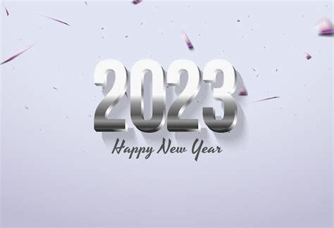 Fête Du Nouvel An 2023 Avec Des Nombres Flottants Vecteur Premium