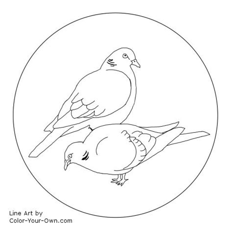 2 Turtle Doves Coloring Page