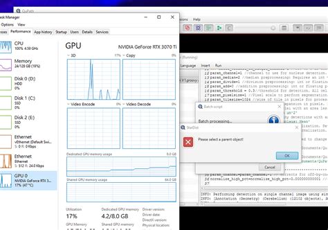 Qupath With Cuda Doesnt Release Gpu Memory After Stardist Segmentation Usage And Issues Image