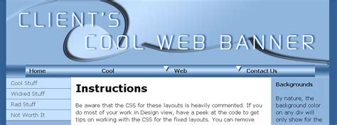 Dreamweaver Cs6 Template Customization Css Styling With Images Part