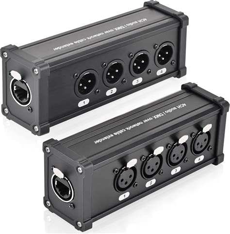 Jolgoo Cable Xlr De Red Múltiple De 4 Canales Y 3 Pines 3 Pines Xlr A Rj45 Para Escenario En