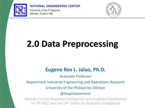 Pdf 20 Data Preprocessing Commission On Higher Education · Why Is Data Preprocessing