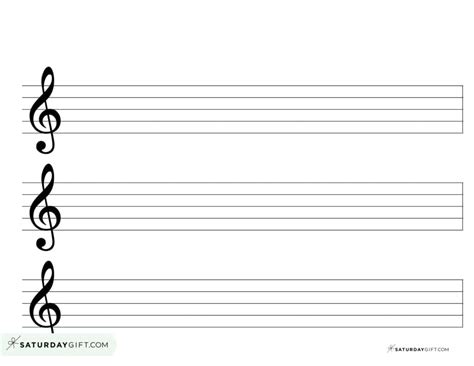 Treble Clef Staff Paper
