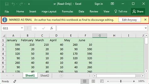 Enable Edit In Excel