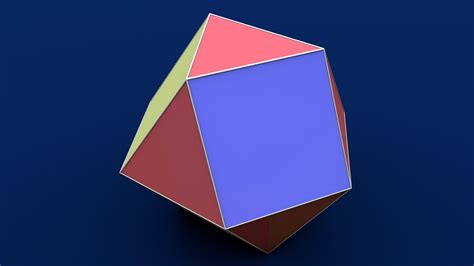 Solid Shapes And Their Nets Cuboctahedron Кубооктаедр Кубооктаэдр