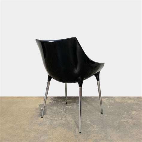 Cassina Black Leather Passion Dining Chair By Philippe Starck Modern