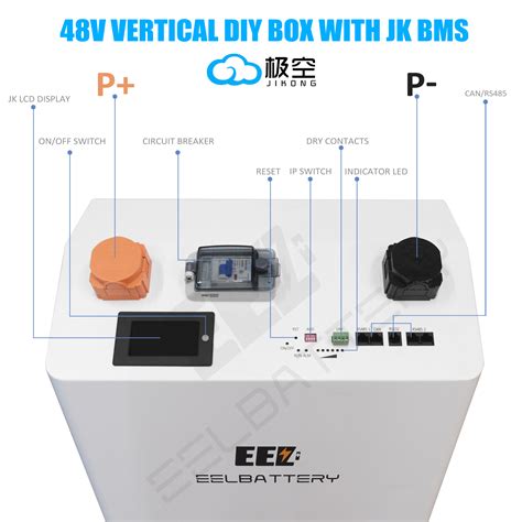 Eel 48v Vertical Diy Battery Box Built In Jk Bms Inverter 2a Balance