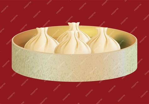 Premium Vector Free Vector Realistic Composition With Xiao Long Bao