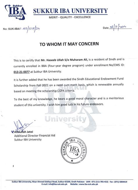 Haseeb Ullah On Linkedin 🎉 Excited To Share That I Have Been Awarded The Sindh Education Endowment