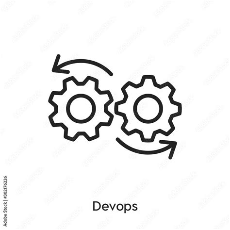 Devops Icon Development Icon Vector Linear Style Sign For Mobile Concept And Web Design