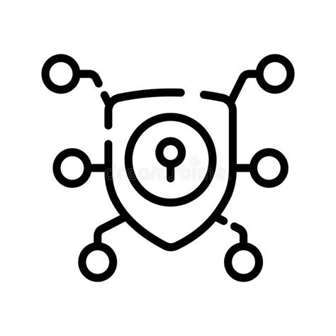 Secure Connection Icon Encryption Information Cyber Security Stock Vector Illustration Of