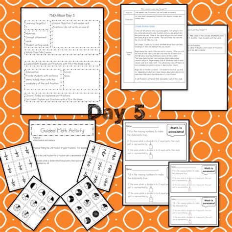 Representing Fractions Rd Grade Math Lesson Plans A B C D E A IPohly INC
