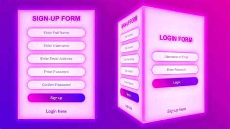 How To Make Login Form Using Html And Css 3d Animated Login Form Youtube