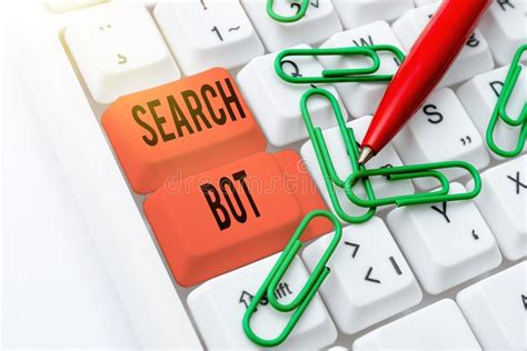 Hand Writing Sign Search Bot Word For A Program That Runs Automated