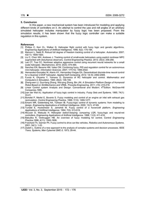 Fuzzy Control Of Yaw And Roll Angles Of A Simulated Helicopter Model Includes Articulated