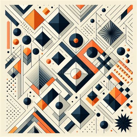Geometric Patterns Use Abstract Geometric Shapes To Create A Mod Stock Illustration