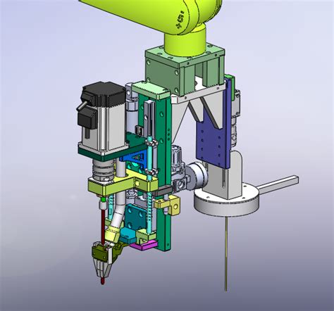 机器人视觉锁螺丝机构 Solidworks 2019 模型图纸下载 懒石网