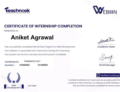Aniket Agrawal On Linkedin Webdevelopment Internshipexperience