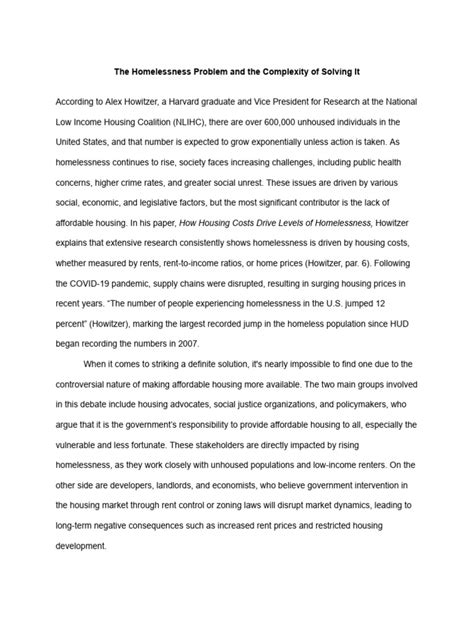 Essay Pefgect Syntax Pdf Affordable Housing Homelessness