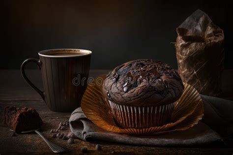 Tasty Muffin With Coffee Illustration Generative Ai Stock Illustration Illustration Of Away