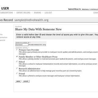 The Indivo user interface showing laboratory test results. | Download ...