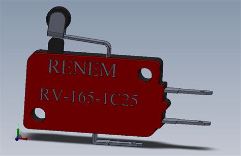 微动开关solidworks 2012模型图纸下载 懒石网