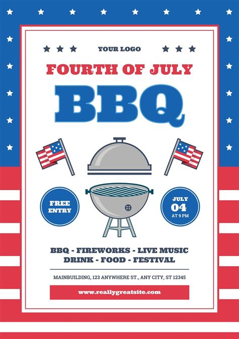 July 4 Invitation Templates
