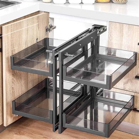 Mahnfeid Kitchen Cabinet Blind Corner Pull Out Organizer Pull Down