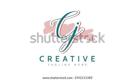 Cj Initials Handwriting Logo Vector Stock Vector Royalty Free