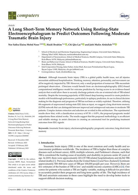 (PDF) A Long Short-Term Memory Network Using Resting-State ...