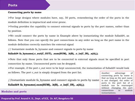 Modules And Ports In Verilog HDL PPT