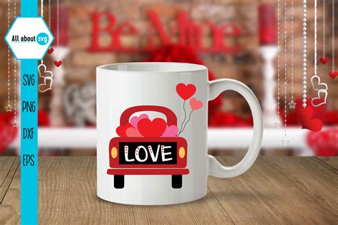 Valentines Truck Svg By All About Svg Thehungryjpeg