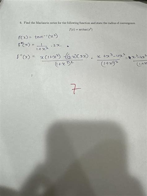 Solved Find The Maclaurin Series For The Following Chegg Com