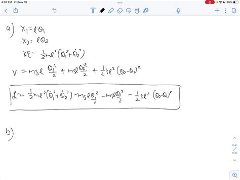 Solved 20 Points [show Your Work On A Separate Page ] Derive The Equation Of Motion For System