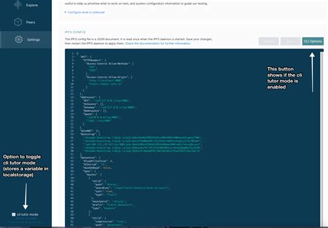 Add Cli Tutor Mode To Web Uidesktop · Issue 1421 · Ipfsipfs Webui · Github
