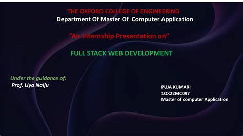 internship full stack developer ppt report pptx