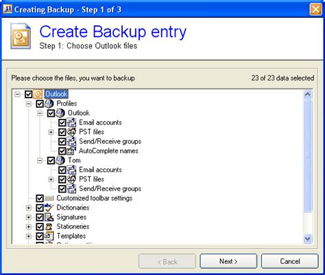Outlook Backup