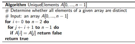 Solved Algorithm UniqueElements A N Determine Chegg
