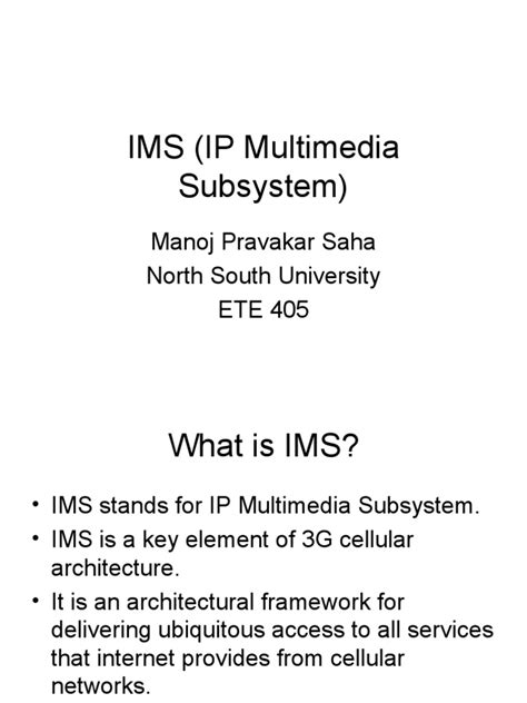 Ims Ip Multimedia Subsystem Pdf