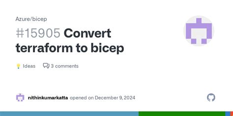 Convert Terraform To Bicep · Azure Bicep · Discussion 15905 · Github