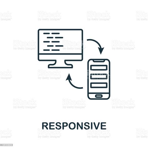 Responsive Line Icon Thin Design Style From Programmer Icon Collection
