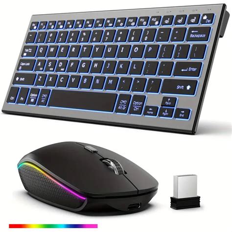 Wireless Keyboard Mouse Combo Ultra Slim Backlit Keyboard Temu