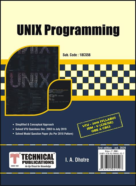 Buy Unix Programming For Be Vtu Course 18 Obe And Cbcs V Cse 18cs56