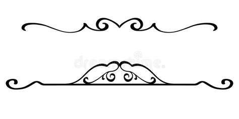 Black And White Set Of Delimiters For Text Stock Vector Illustration Of Greeting Decoration