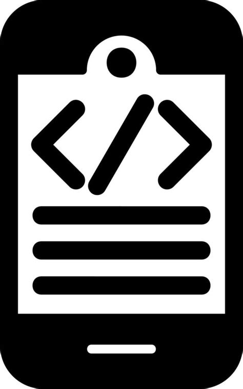 Mobile Coding Vector Icon 21071213 Vector Art At Vecteezy