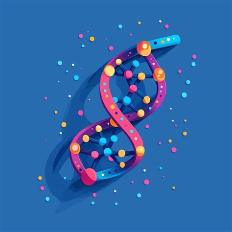 Whimsical Dna Helix With Colorful Nodes Vector Illustration Premium Ai Generated Vector