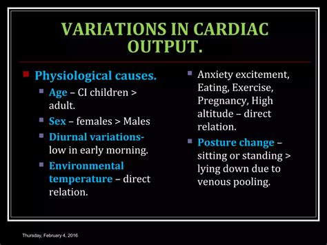 Cardiac Output 1 Ppt Heart And Cardiovascular Diseases Diseases And Conditions