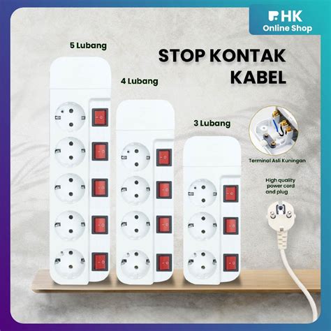 Jual Hk Stop Kontak Kabel Arde Switch Stop Kontak Kabel Saklar Masing Masing Lubang Sni