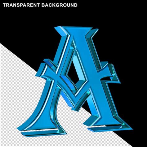 Premium Psd Blue Letter A